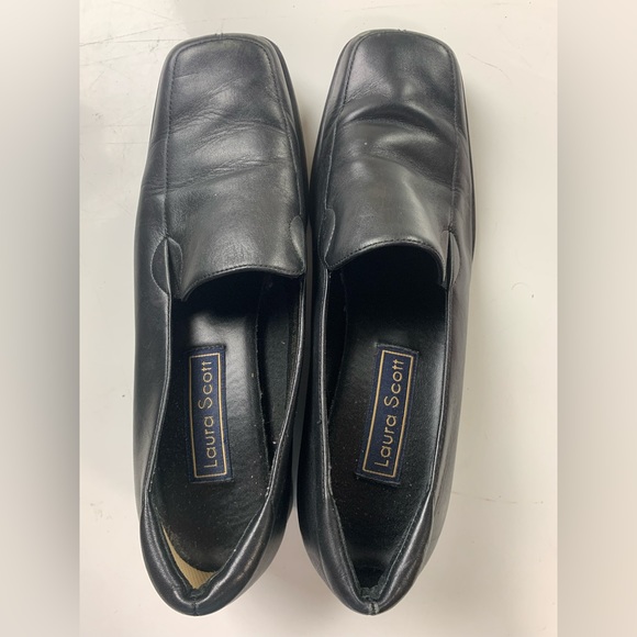Laura Scott | Shoes | Black Square Toe Loafers Laura Scott | Poshmark